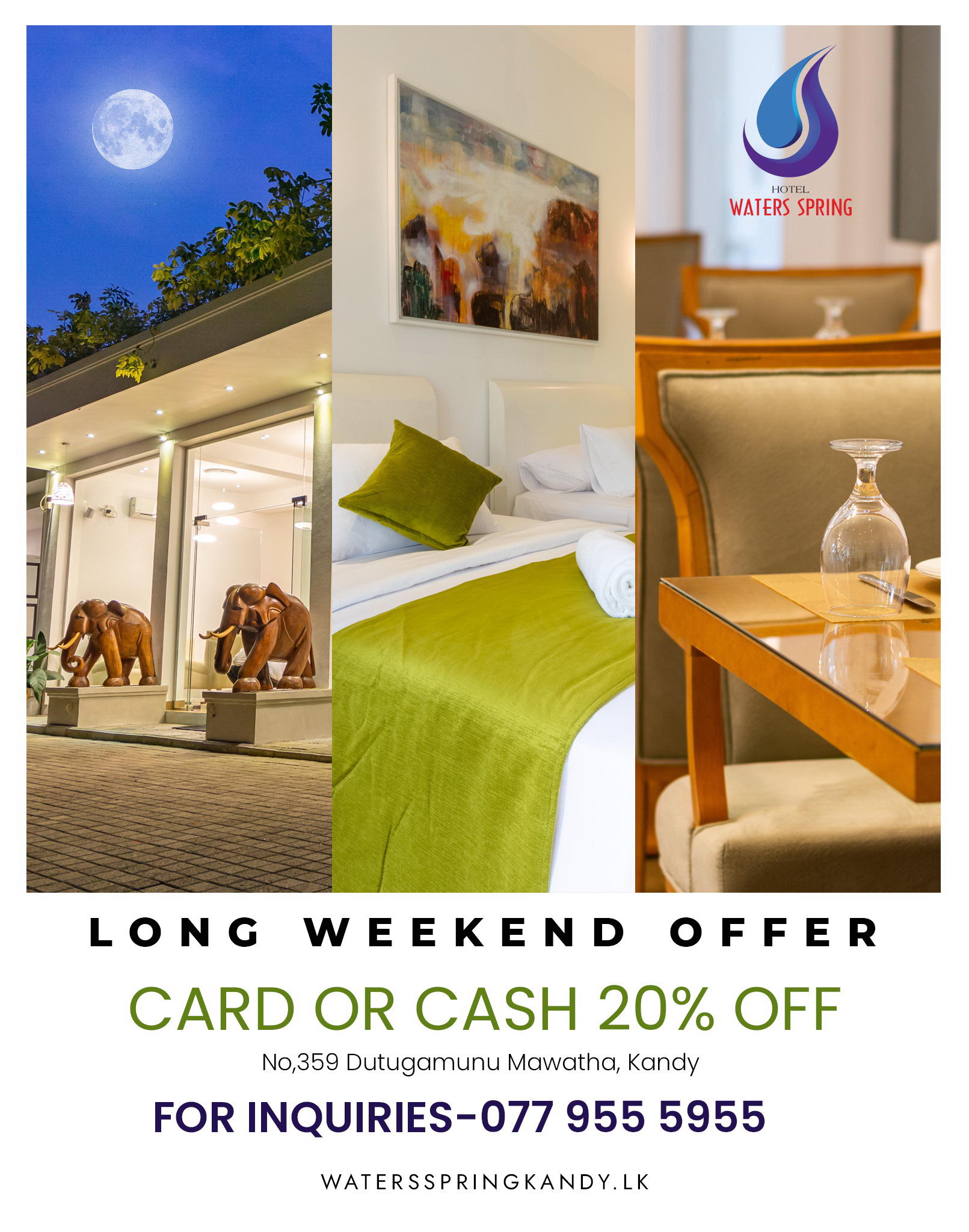 Waters Spring – A Luxury Hotel Near Mahawali River, Kandy